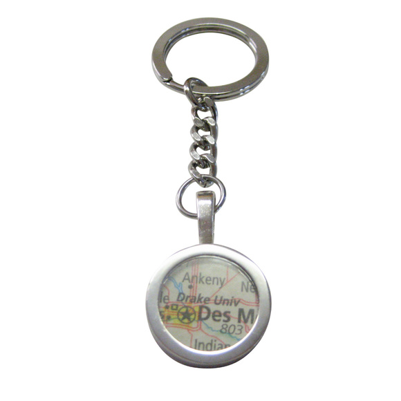 Kiola Designs | Accessories | Drake University Map Key Chain | Poshmark